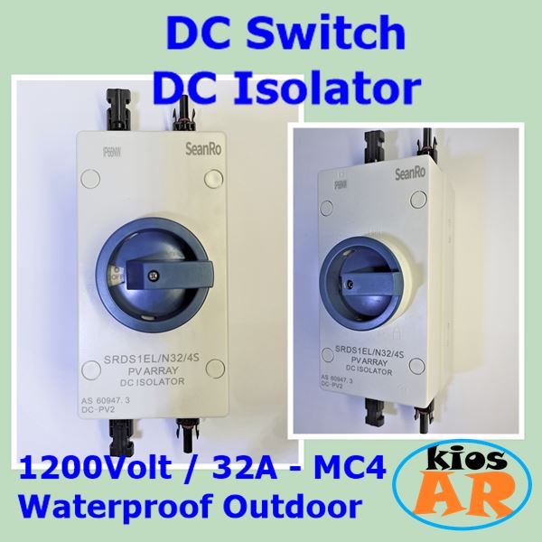 Jual DC ISOLATOR Saklar DC Waterproof 1Pair MC4 Panel Surya 32A 1200Vdc ...