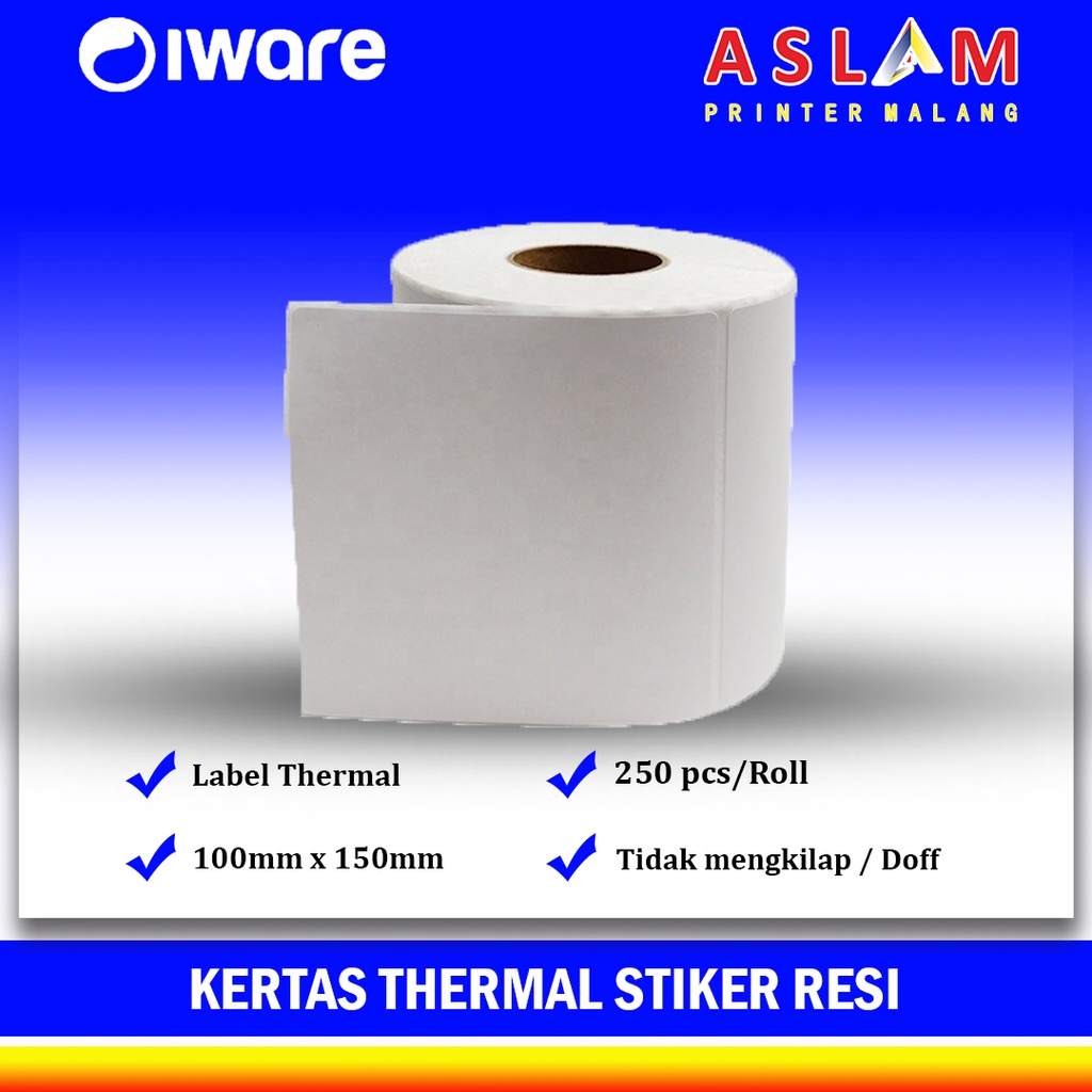 Jual Kertas Sticker Label Barcode Direct Thermal 100x150mm isi 250psc ...