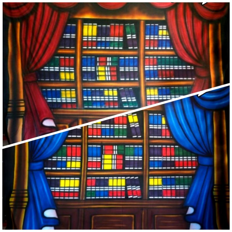 Jual BACKGROUND BACKDROP FOTO STUDIO WISUDA RAK BUKU | Shopee Indonesia