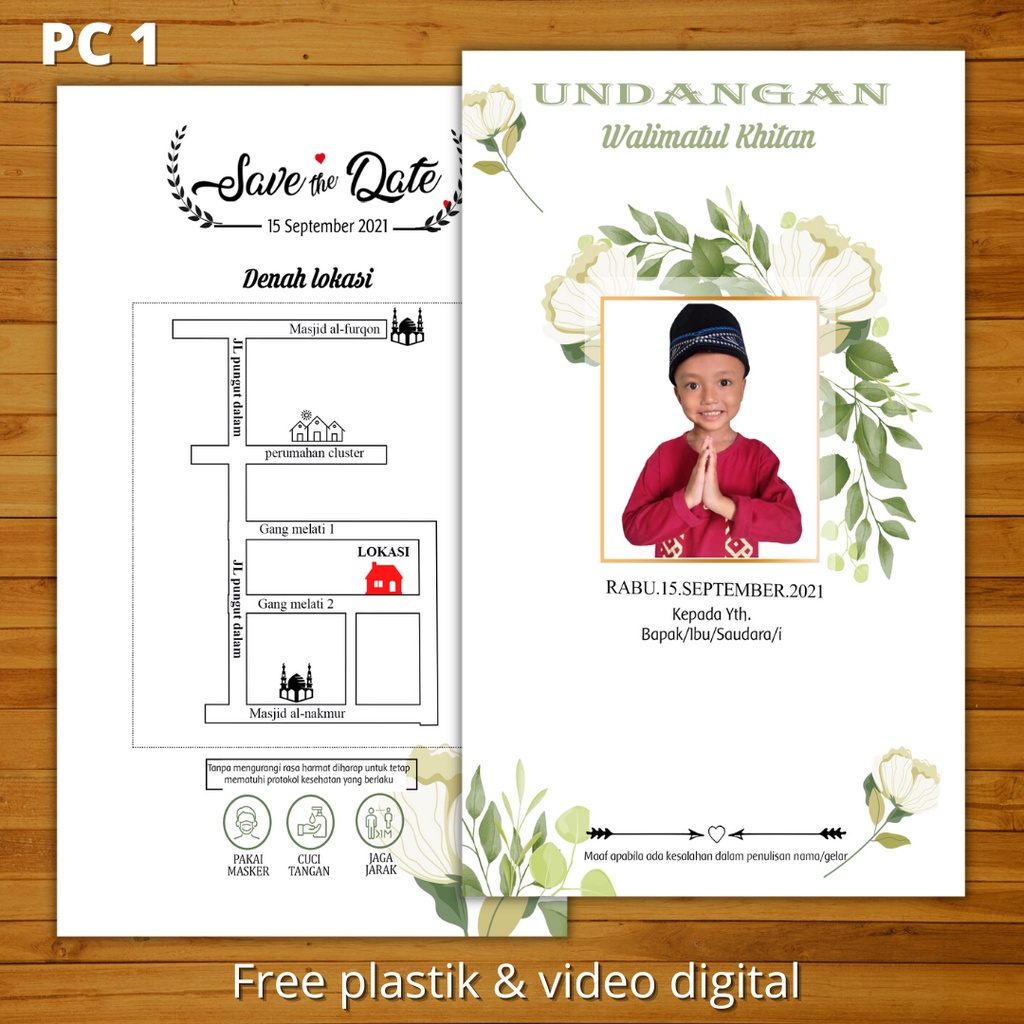 Jual undangan sunatan khitanan harga murah unik proses cepat minimal ...