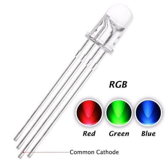 Jual LED RGB 4 PIN WARNA MERAH HIJAU BIRU 5mm ( ARDUINO ) - Common ...