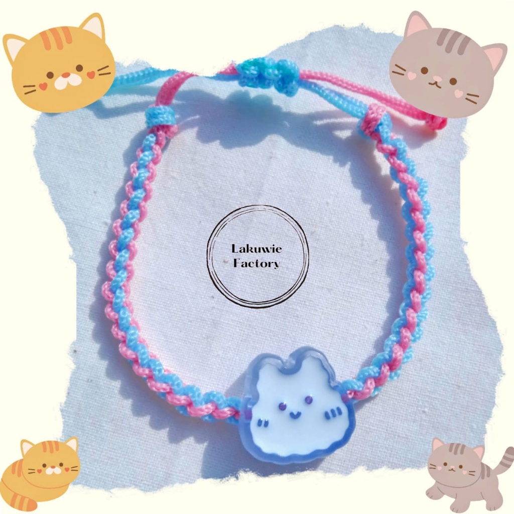 Jual BRACELET KUCING CAT KITTY || GELANG TALI KUCING CAT KITTY | Shopee ...