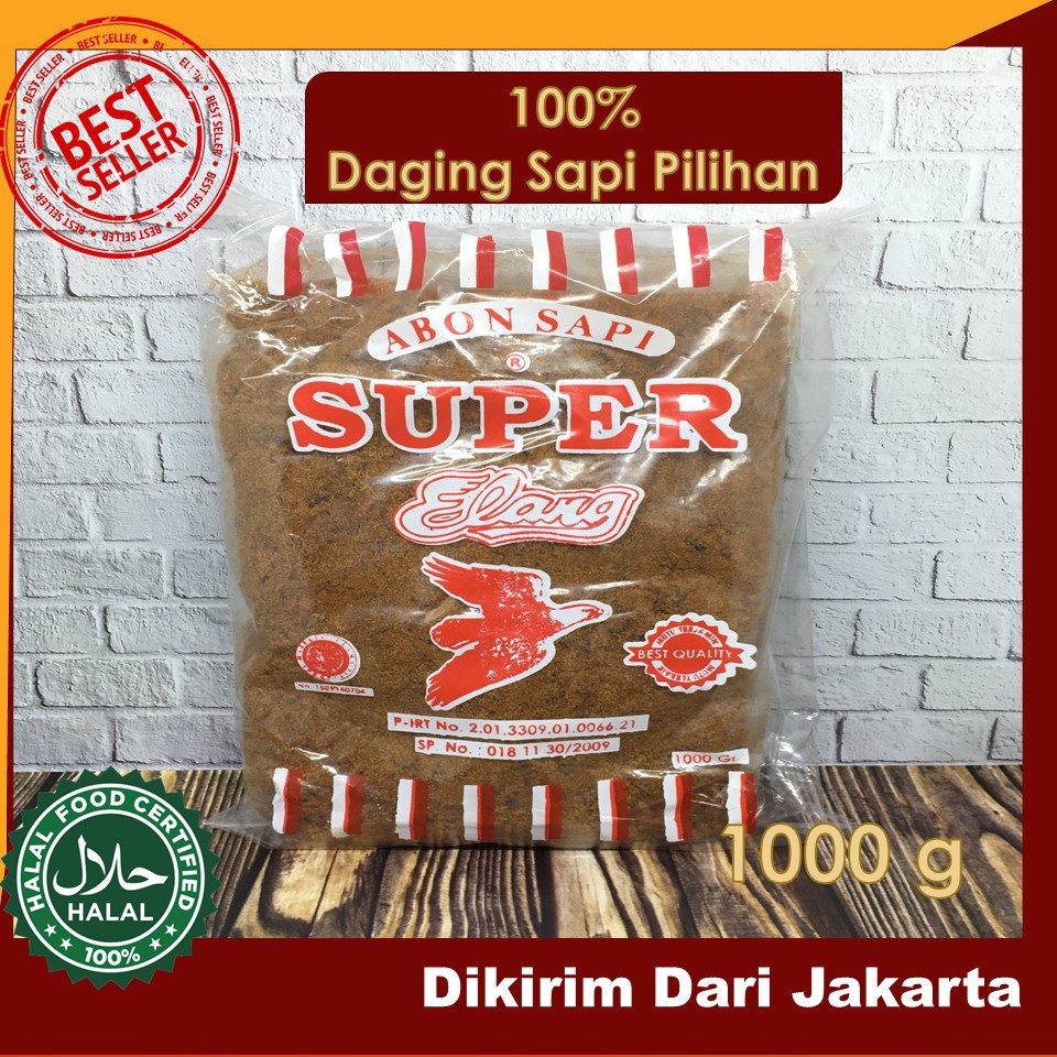 Jual Abon Sapi Super Cap Elang 1KG Abon Daging Sapi Rasa Abon Sapi ...