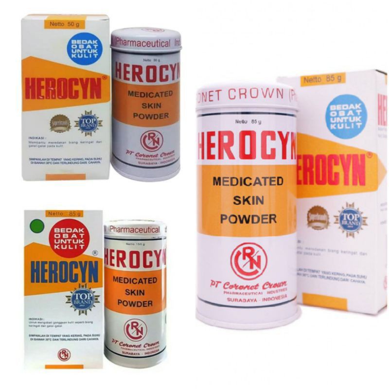 Jual HEROCYN Medicated Skin Powder / Bedak Gatal / Biang Keringat 50 gr ...