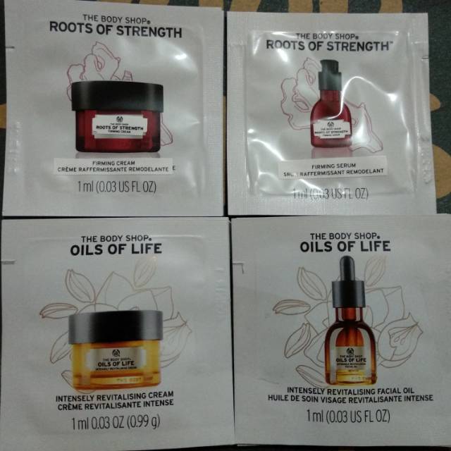 Jual Oils of life dan rootof strength the body shop sampel size ...