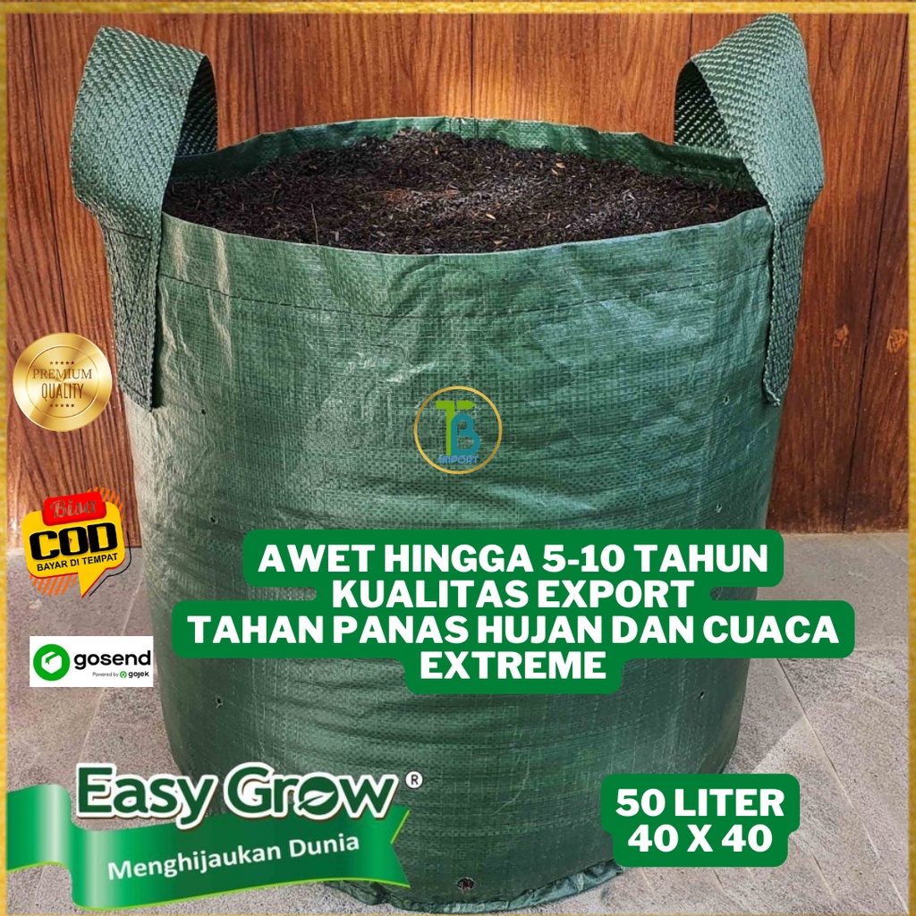 Jual Planter Bag Easy Grow 50 Liter Pot Tanaman Planterbag Easygrow ...
