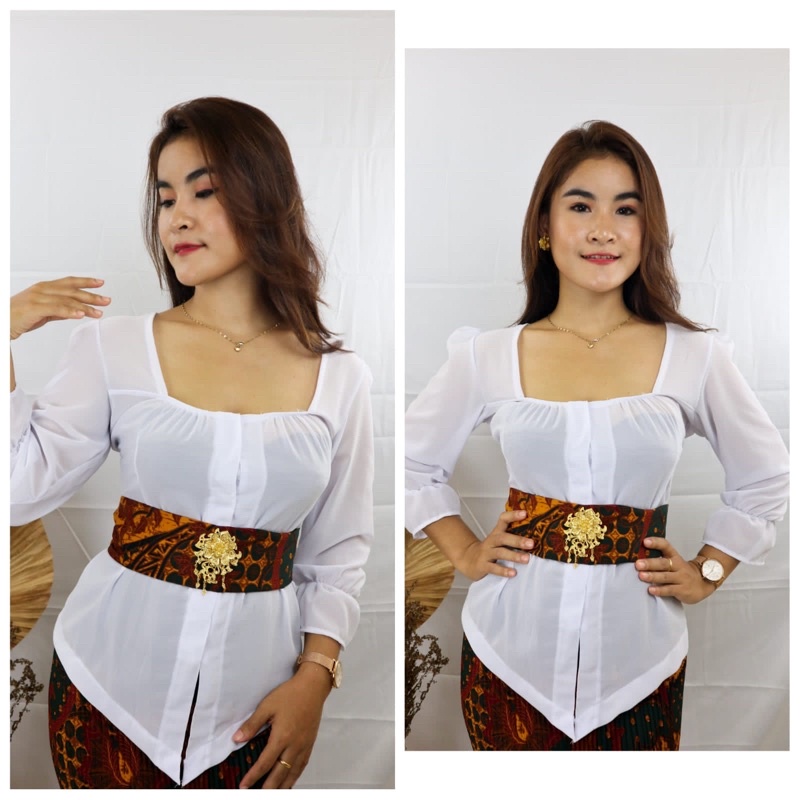 Jual KEBAYA SABRINA /KEBAYA BALI/ KEBAYA PUTIH | Shopee Indonesia