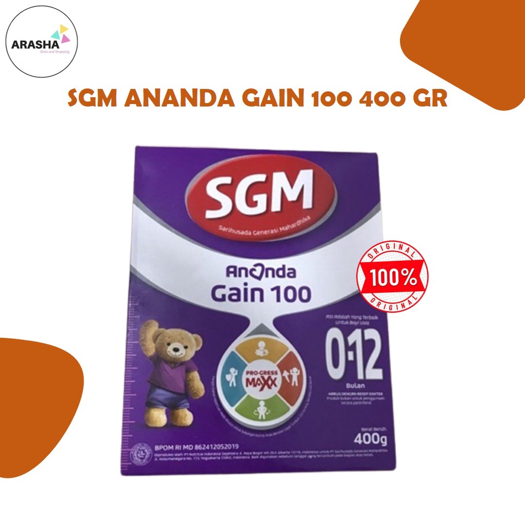 Jual SGM ANANDA GAIN 100 400 GR Untuk Bayi Usia 0-12 Bulan | Shopee ...