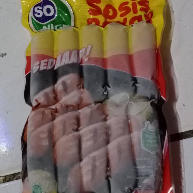 Jual Sosis Jumbo Bakar merek SO NICE Rasa Ayam+Sapi | Shopee Indonesia