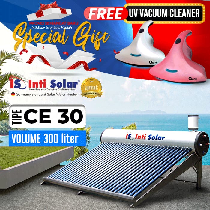 Jual INTI SOLAR Water Heater IS CE-30 CE-300Liter Pemanas Air Tenaga ...