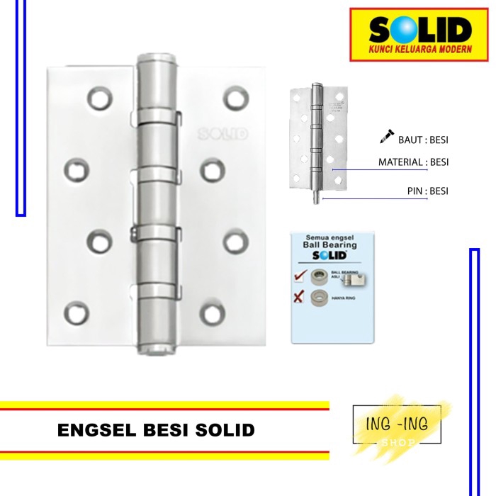Jual Engsel Besi SOLID EK 1 3" / Engsel pintu | Shopee Indonesia