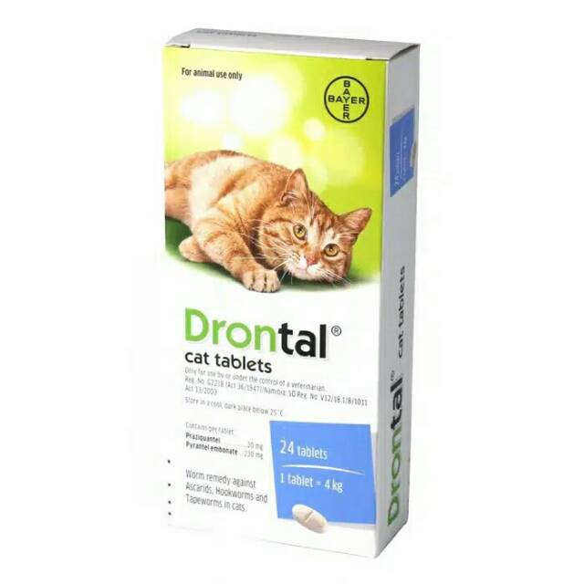 Jual DRONTAL CAT OBAT CACING TABLET (HARGA PER 1 TABLET) | Shopee Indonesia