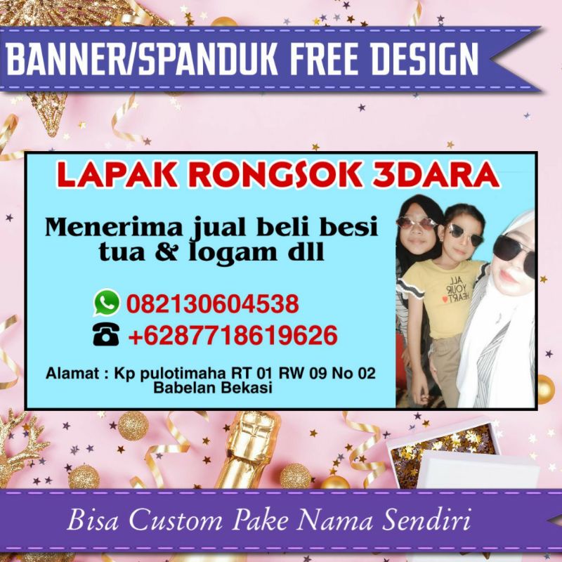 Jual SPANDUK / BANNER USAHA FREE DESIGN Indonesia|Shopee Indonesia