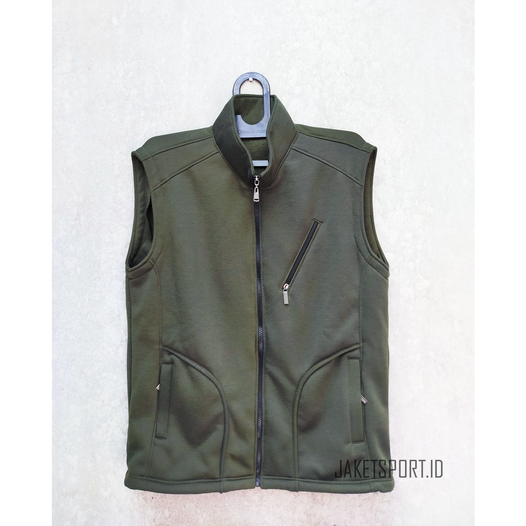 Jual Rompi Pria Vest Fleece Remaja Dewasa Casual Terbaru Keren Hijau ...