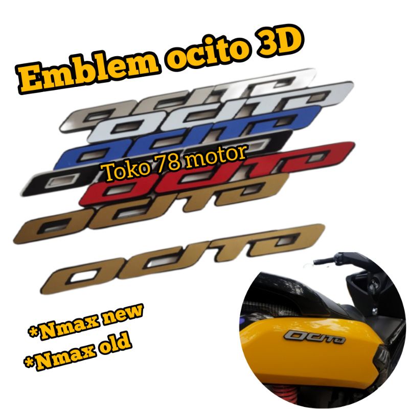 Jual Emblem logo OCITO 3D New Nmax 2020 2021 2022 Nmax old | Shopee ...