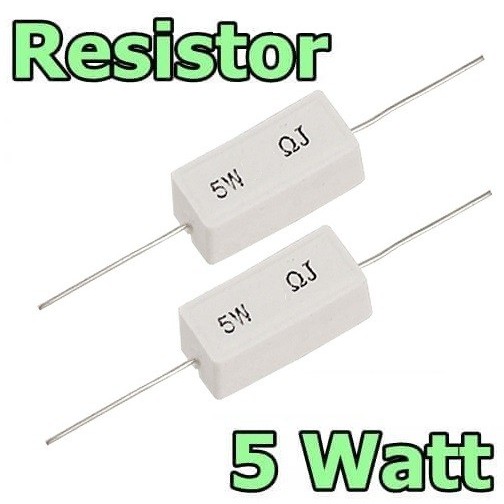 Jual Resistor 5Watt Putih Kotak Resistor 5 Watt Resistor Keramik Putih ...