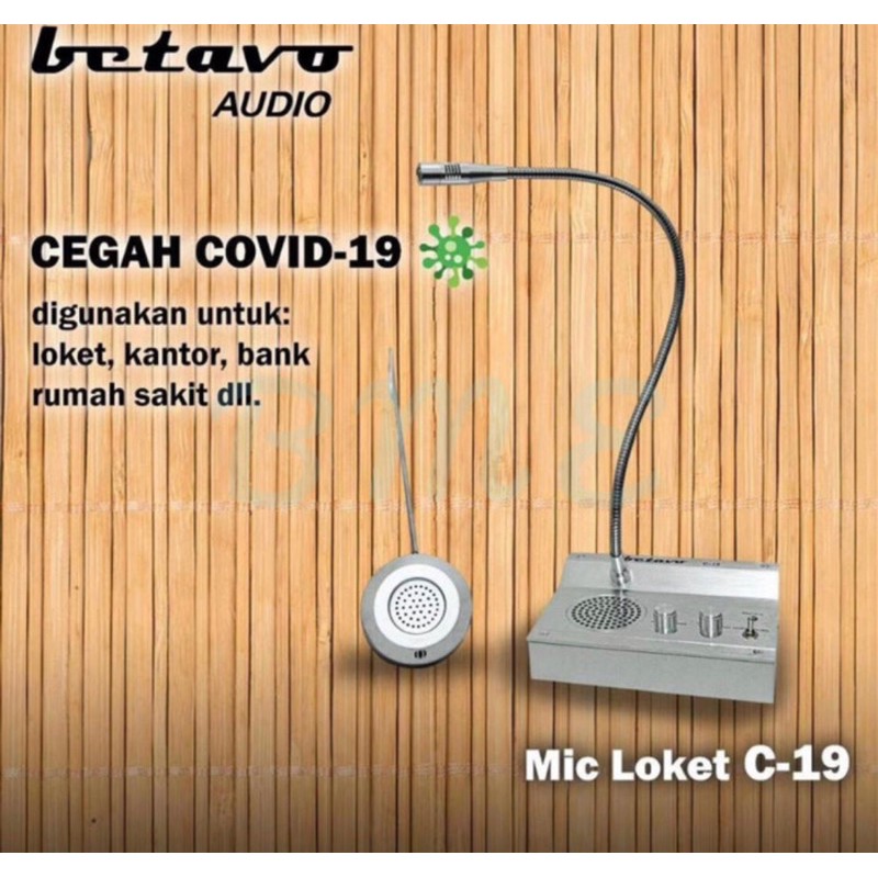 Jual Microphone Mic Loket 2 arah Betavo C 19 Mic Kasir C19 | Shopee Indonesia