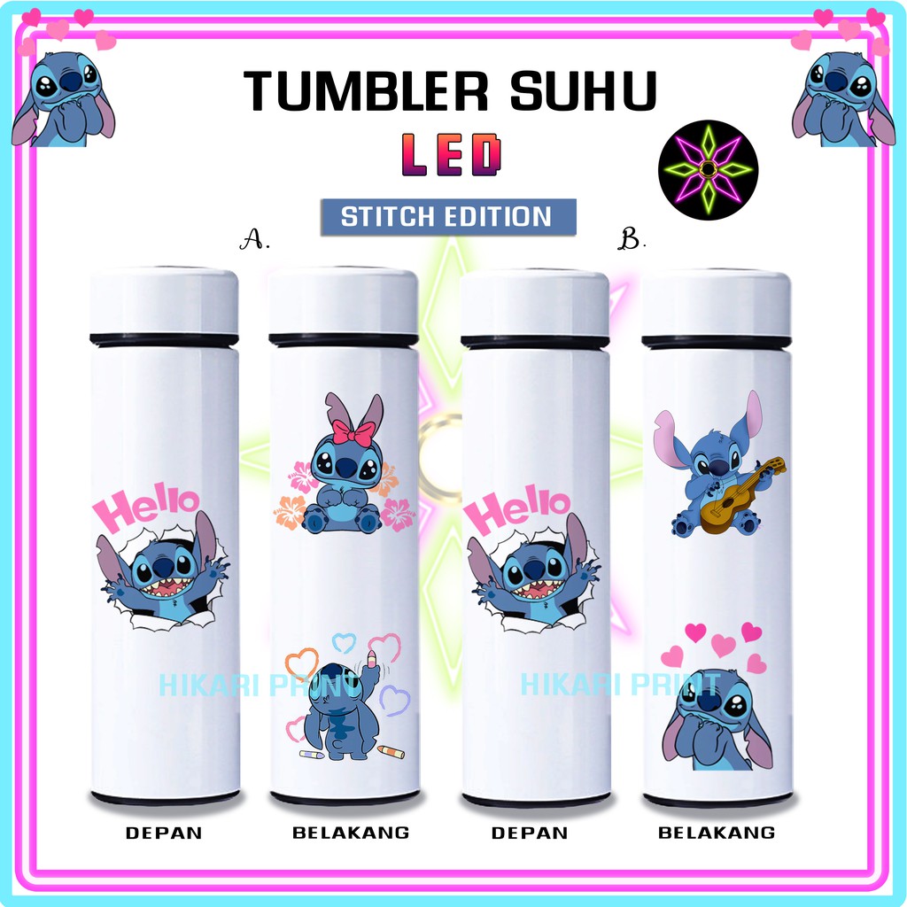 Jual Hikari Print TUMBLER LED SAKURA STITCH BOTOL MINUM STITCH TUMBLR ...