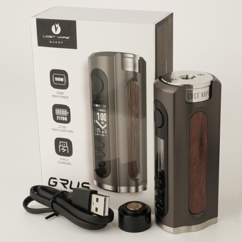 Jual POD MOD LOST VAPE GRUS 100W GUN METAL WALNUT WOOD AUTHENTIC BY ...