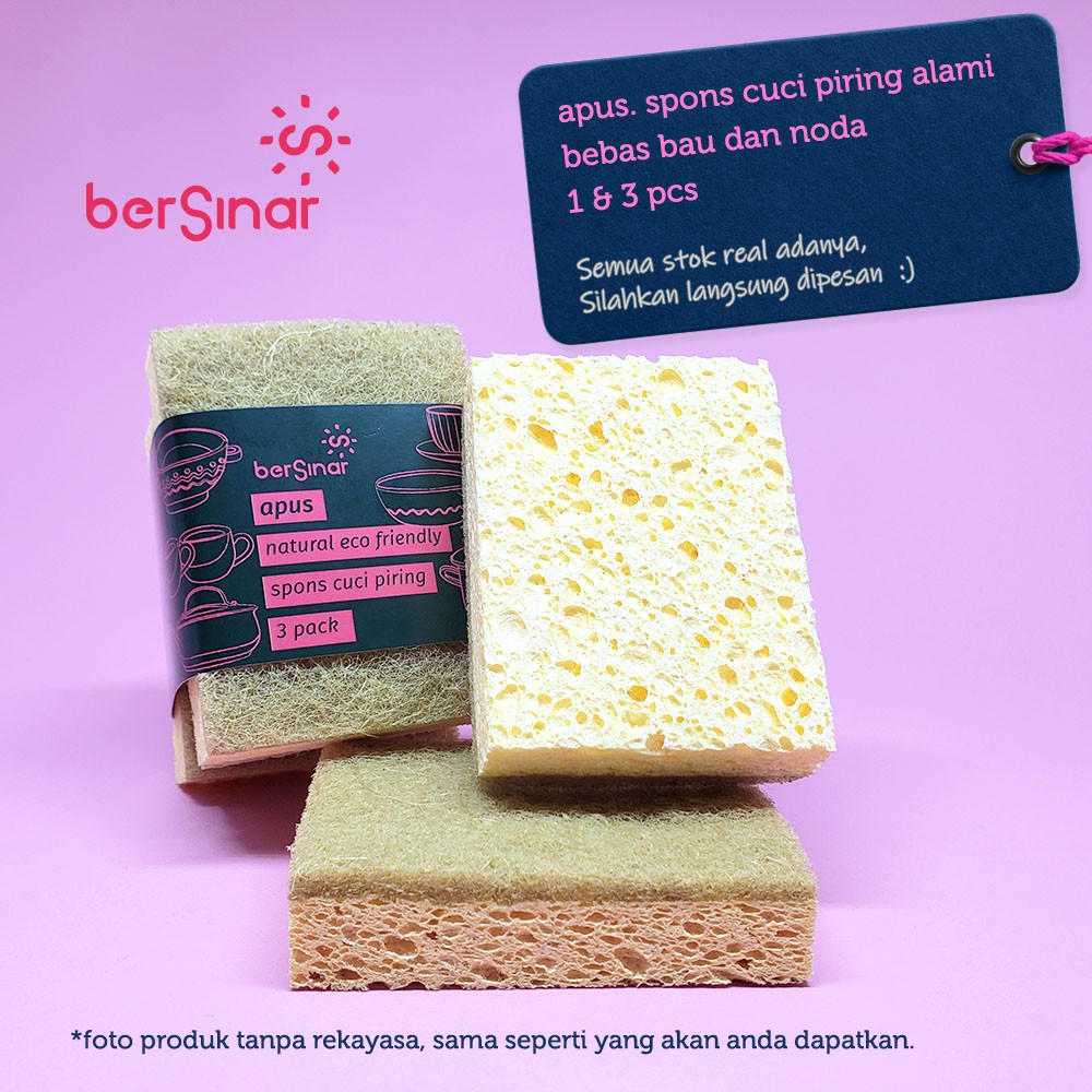 Jual Sabut Spons Selulosa Serat Alami Sponge Cuci Piring Anti Bau ...