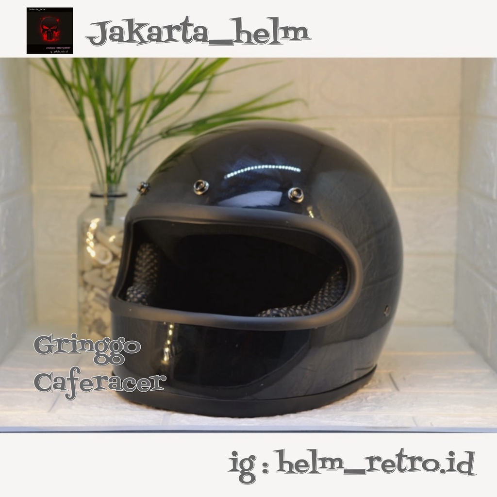 Jual HELM CUSTOM RETRO GRINGGO CAFERACER { Jakarta_helm ) | Shopee ...