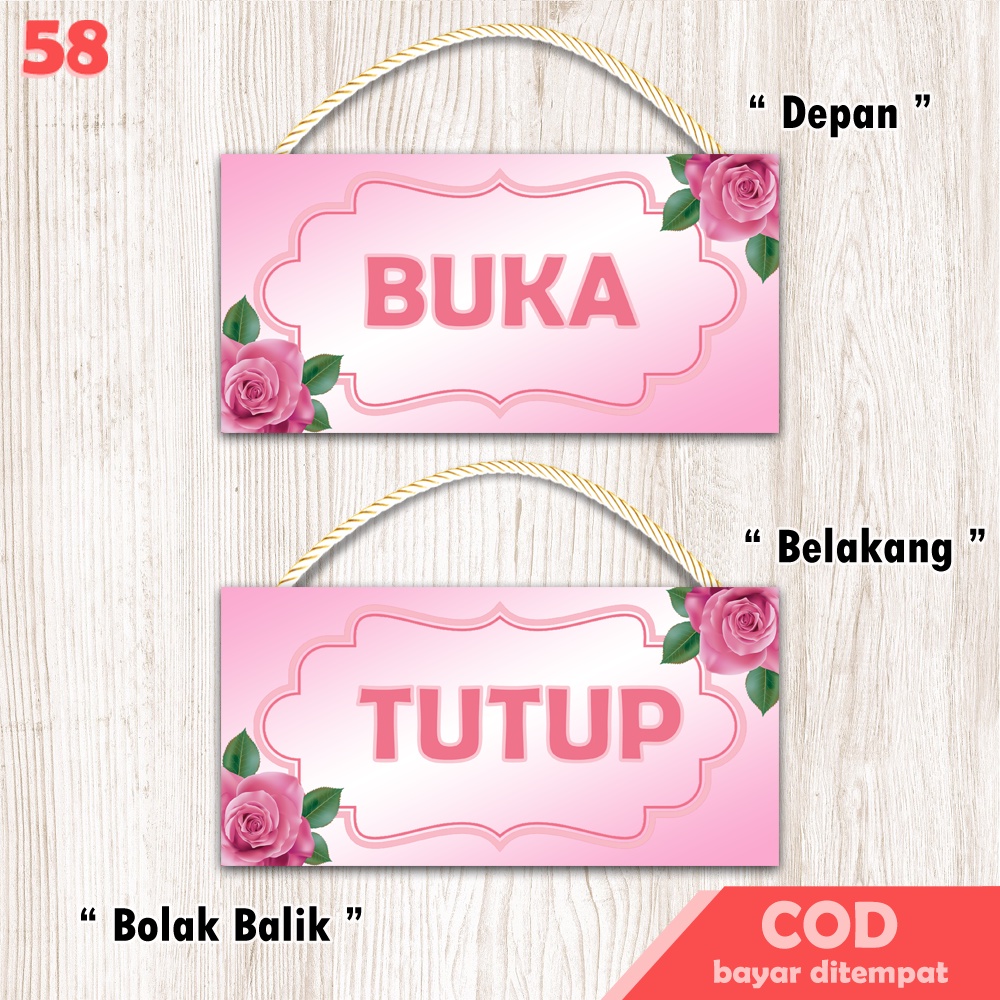 Jual Hiasan Dinding Poster Papan Kayu Buka Tutup Papan Bolak Balik ...