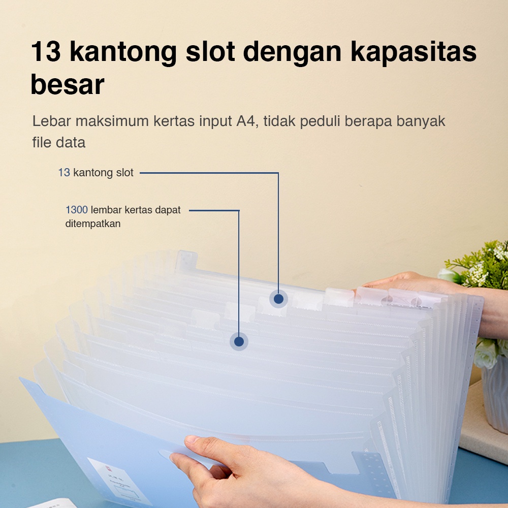 Jual Deli File Folder Document Bag Tas Dokumen File A4 Isi 13 sekat ...