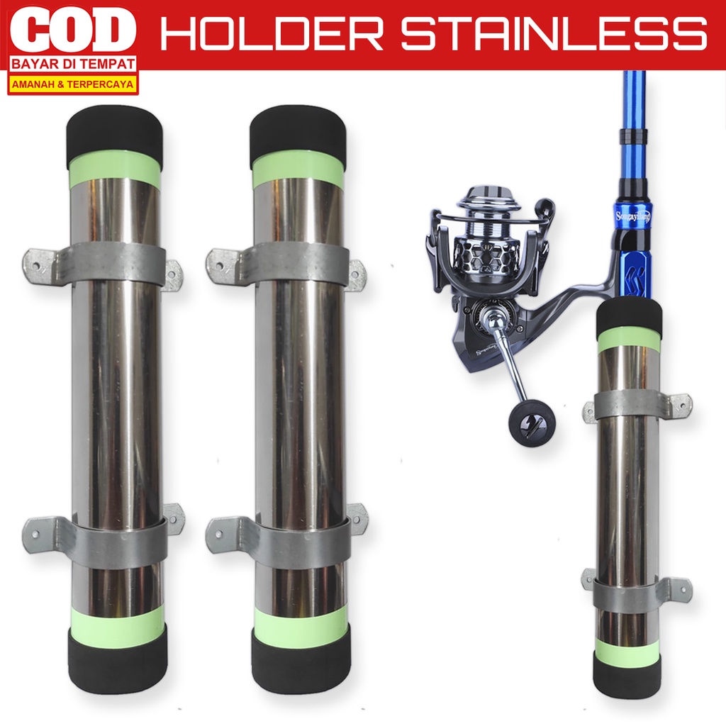 Jual Braket Joran Pancing Stainless Dudukan Rod Holder untuk Dinding ...