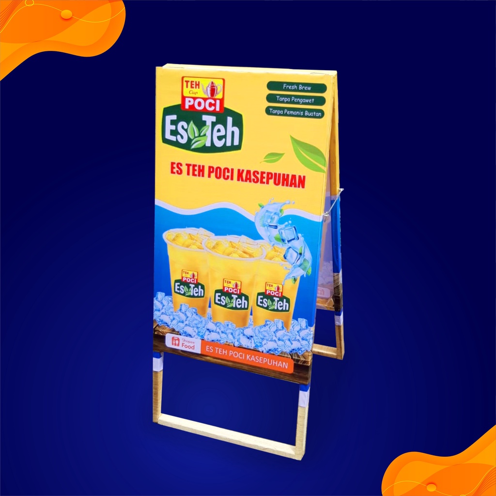 Jual STANDING FRAME BANNER LIPAT PAPAN IKLAN JALAN Indonesia|Shopee ...