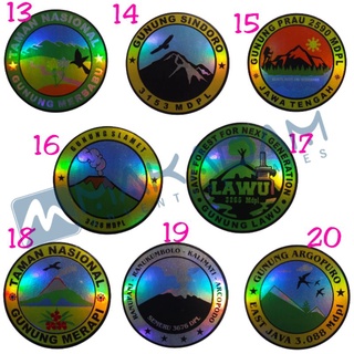 Jual stiker gunung sticker taman nasional gunung indonesia | Shopee ...