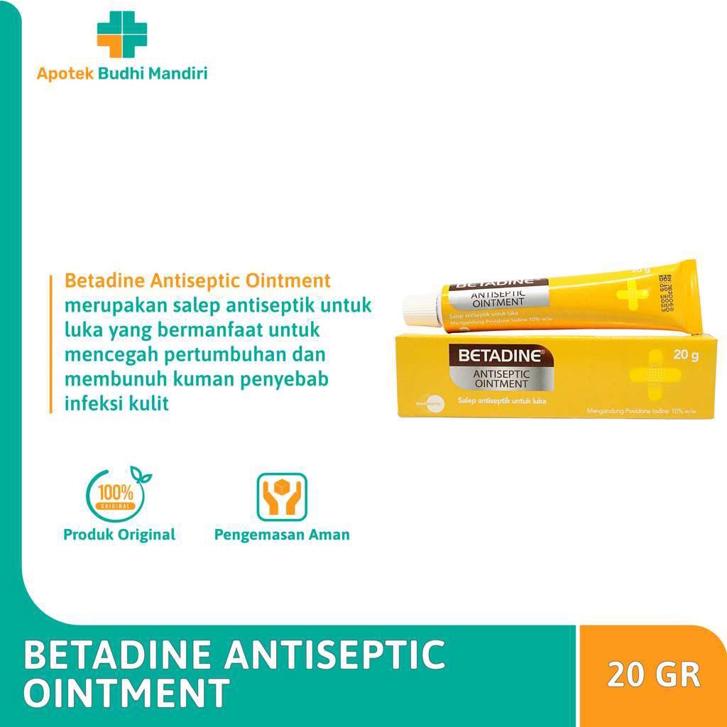 Jual Betadine 20gr Oint | Betadine Antiseptic Ointment | Betadin Krim ...