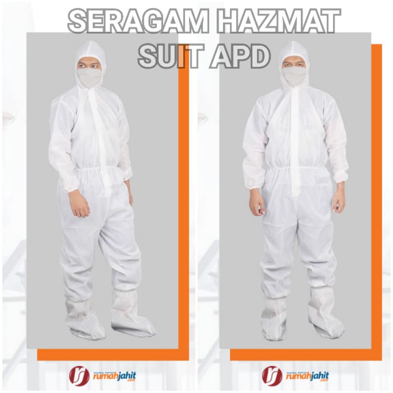 Jual Seragam Hazmat Suit APD Parasut Bisa Dicuci Include Cover Sepatu ...