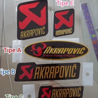 Jual Sticker Emblem Akrapovic Timbul Aluminium Stiker Logo Knalpot ...