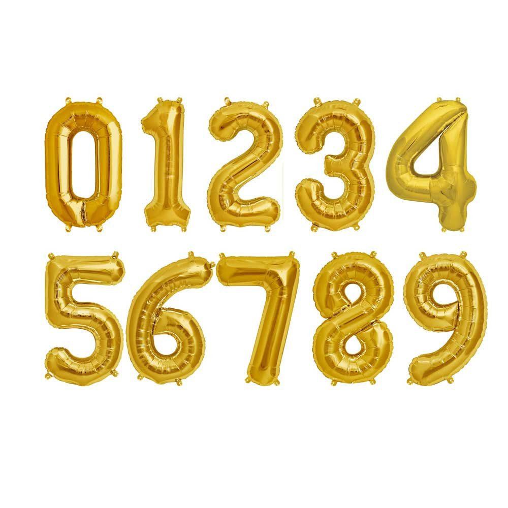 Jual Balon Foil Angka Gold Jumbo 80cm | Shopee Indonesia