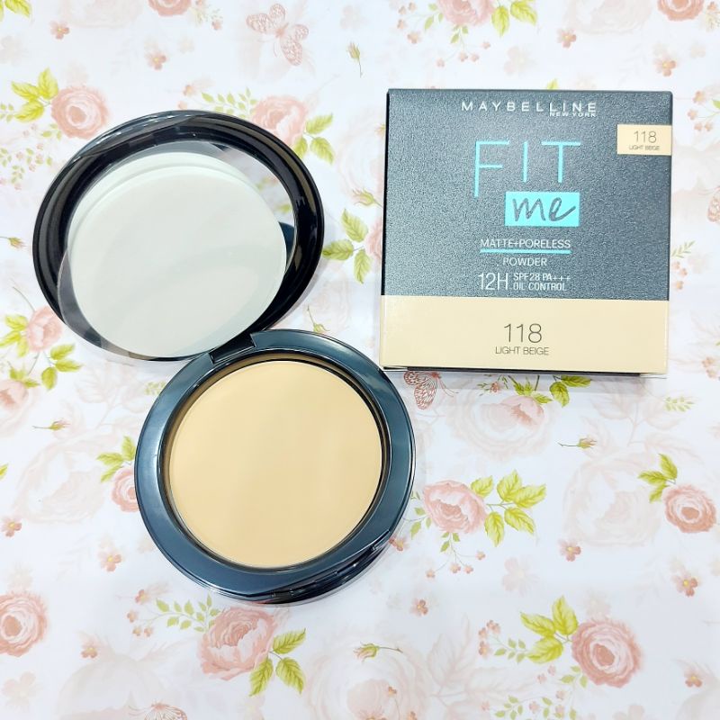 Jual Maybelline Fit Me Matte + Poreless Powder 118 Light Beige 6g ...