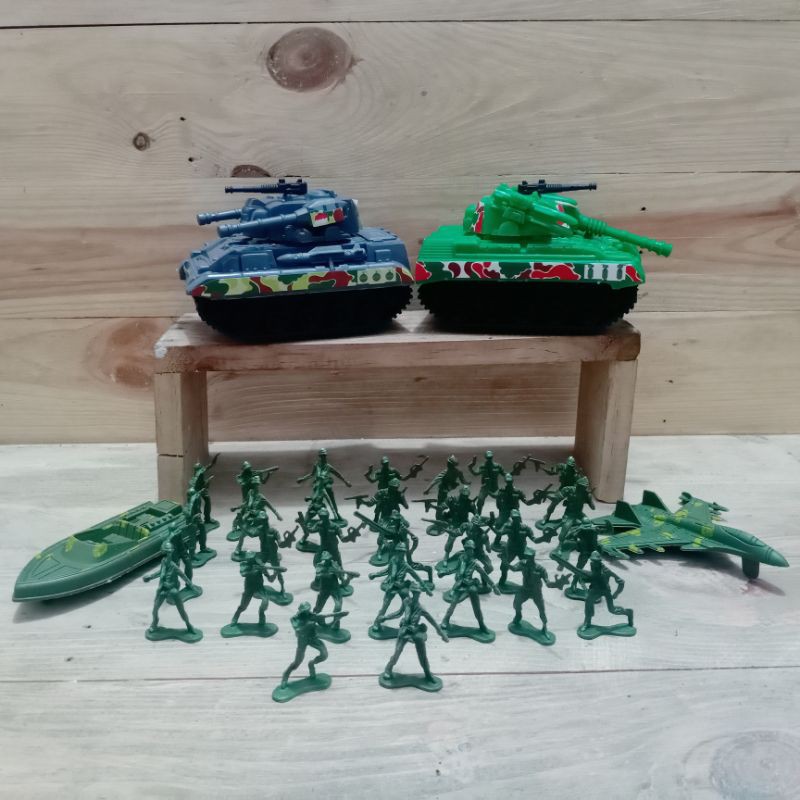 Jual miniatur tentara mini army set tank latihan perang tentara combat ...