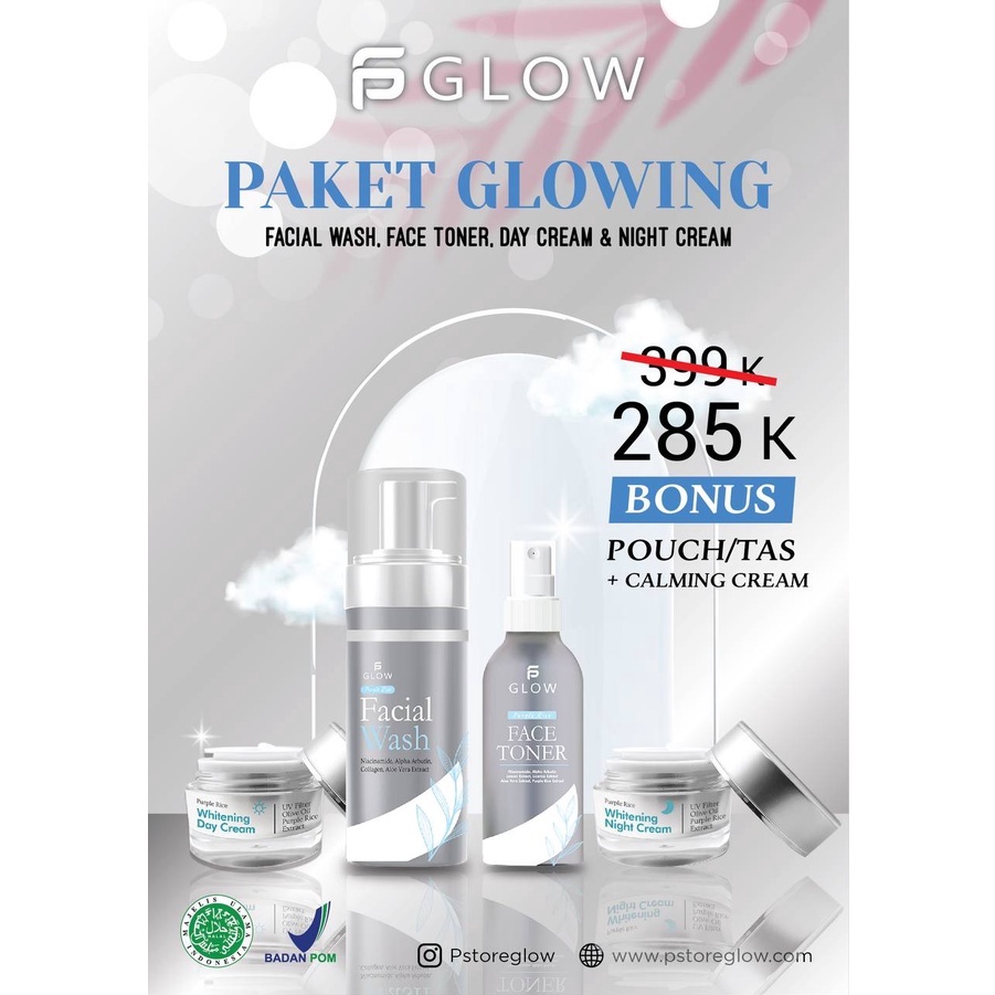 Jual PS GLOW SKINCARE/ORIGINAL 100% {RES RESMI}/ BPOM (Promo free pouch ...