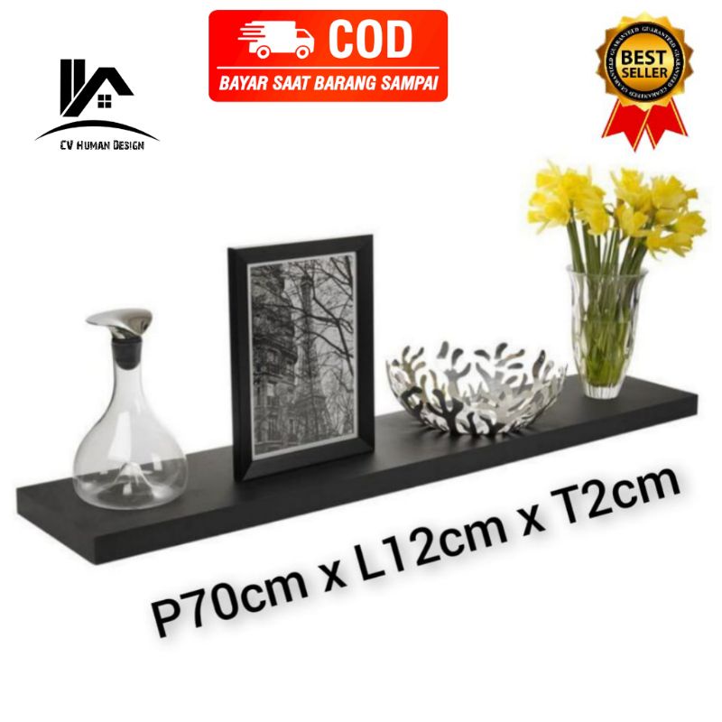 Jual Ambalan Dinding Satuan) P50/60/70cm x L12cm x T2cm | Shopee Indonesia