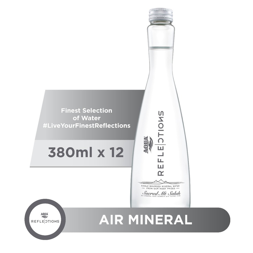 Jual AQUA Reflection 380 ml Still x 12 pcs (1 dus) Indonesia|Shopee ...