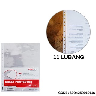 Jual SHEET PROTECTOR A4 pelindung kertas anti air plastik binder isi 10 ...
