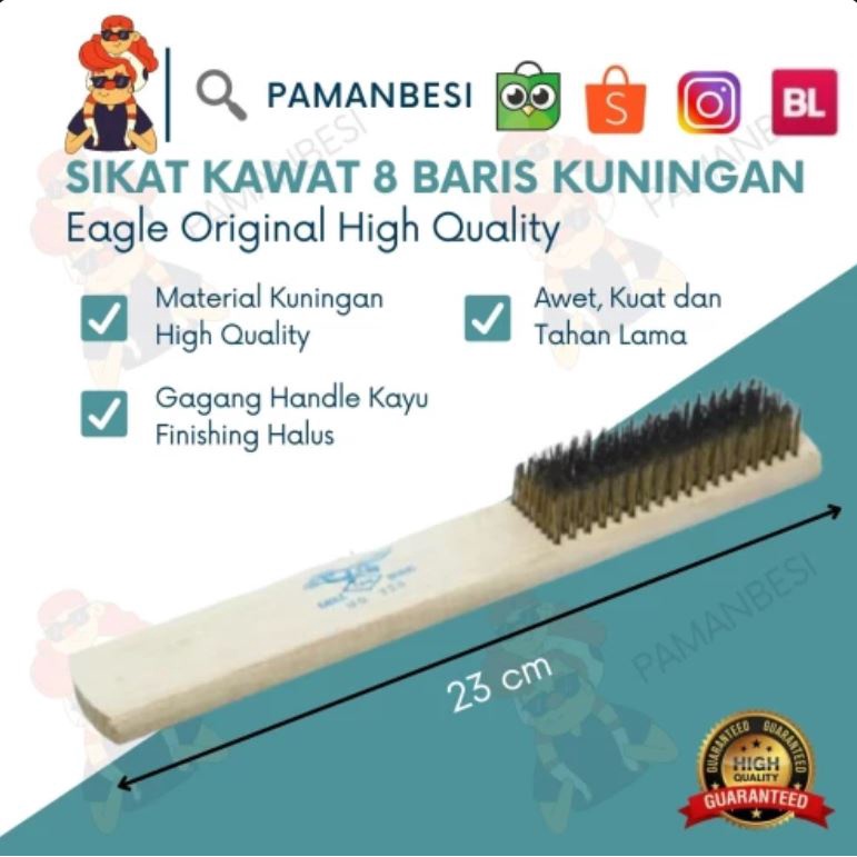 Jual SIKAT KUNINGAN 8 BARIS EAGLE / SIKAT KAWAT / SIKAT BESI | Shopee ...