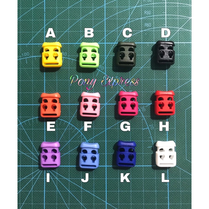 Jual Cord Lock End Stopper Plastik Kotak 2 Lubang DIY Aksesoris ...