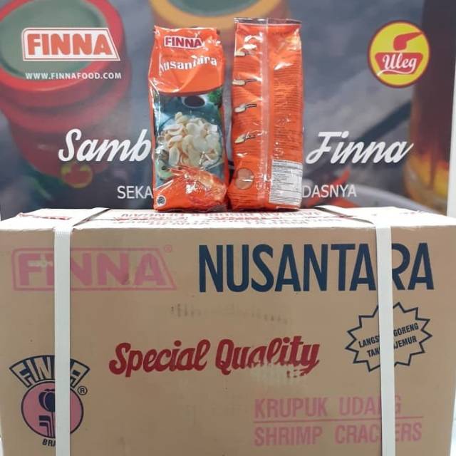 Jual Promo Kerupuk Krupuk Udang Finna Nusantara 380 Gr 1 Dus Shopee