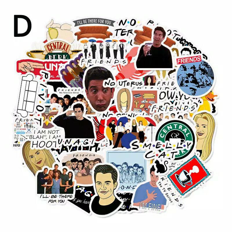 Jual [50pcs] Sticker Friends | Stiker Stickers Serial Friends | Rachel ...