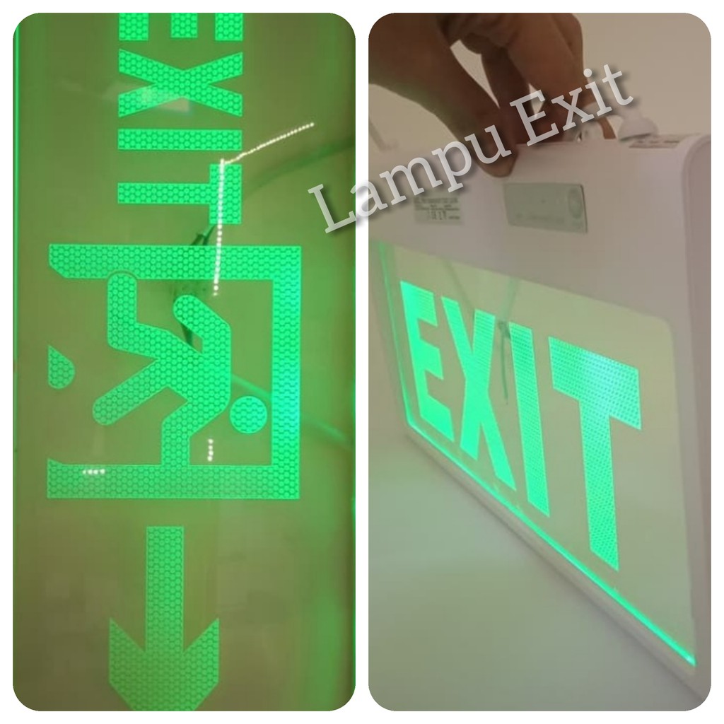 Jual Lampu LED exit sign pintu keluar darurat emergency | Shopee Indonesia