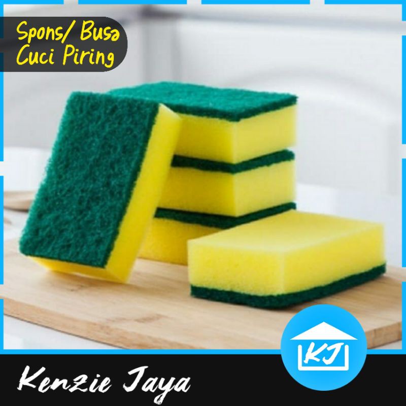 Jual (5PCS) Busa Cuci Piring / Spons cuci piring / Sponge cuci piring ...