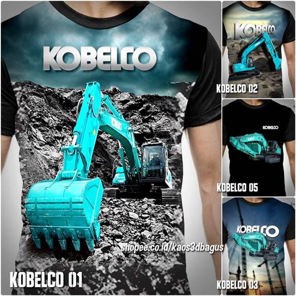 Jual Baju Kaos ALAT BERAT EXCAVATOR KOBELCO Kaos TAMBANG Batubara ...
