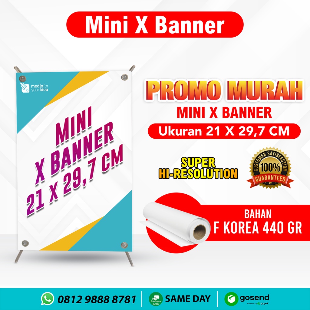 Jual Mini X Banner A4 Plus Print Indonesia|Shopee Indonesia
