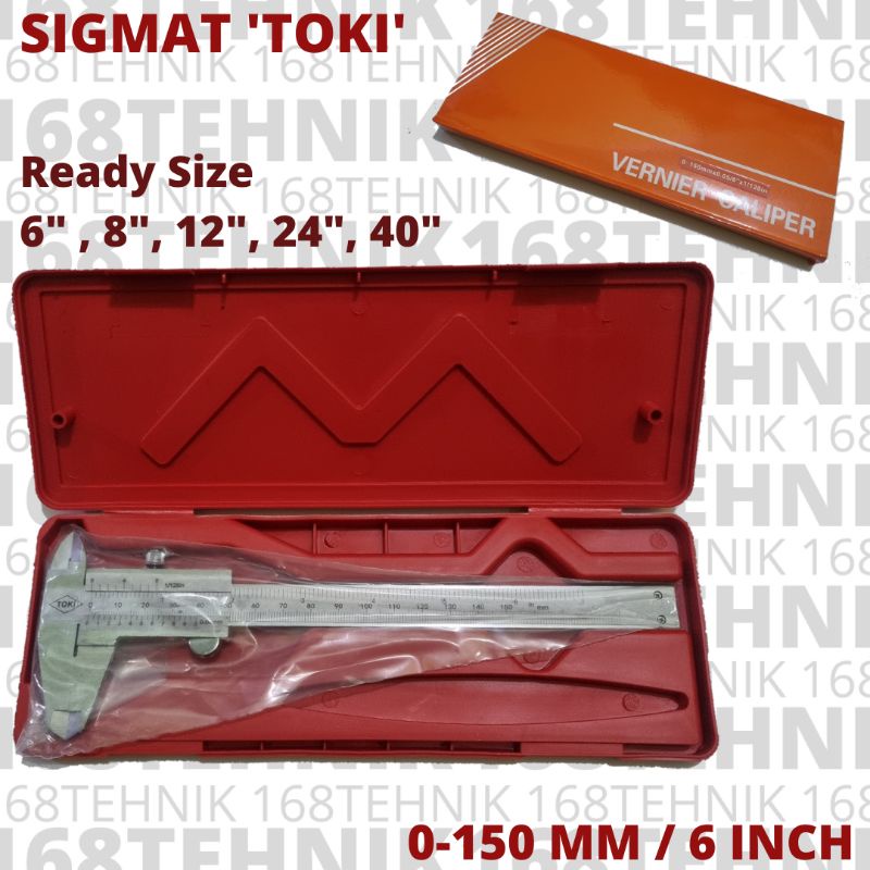 Jual SIKMAT MANUAL TOKI 6 INCH 150mm / JANGKA SORONG / VERNIER CALIPER 6" | Shopee Indonesia