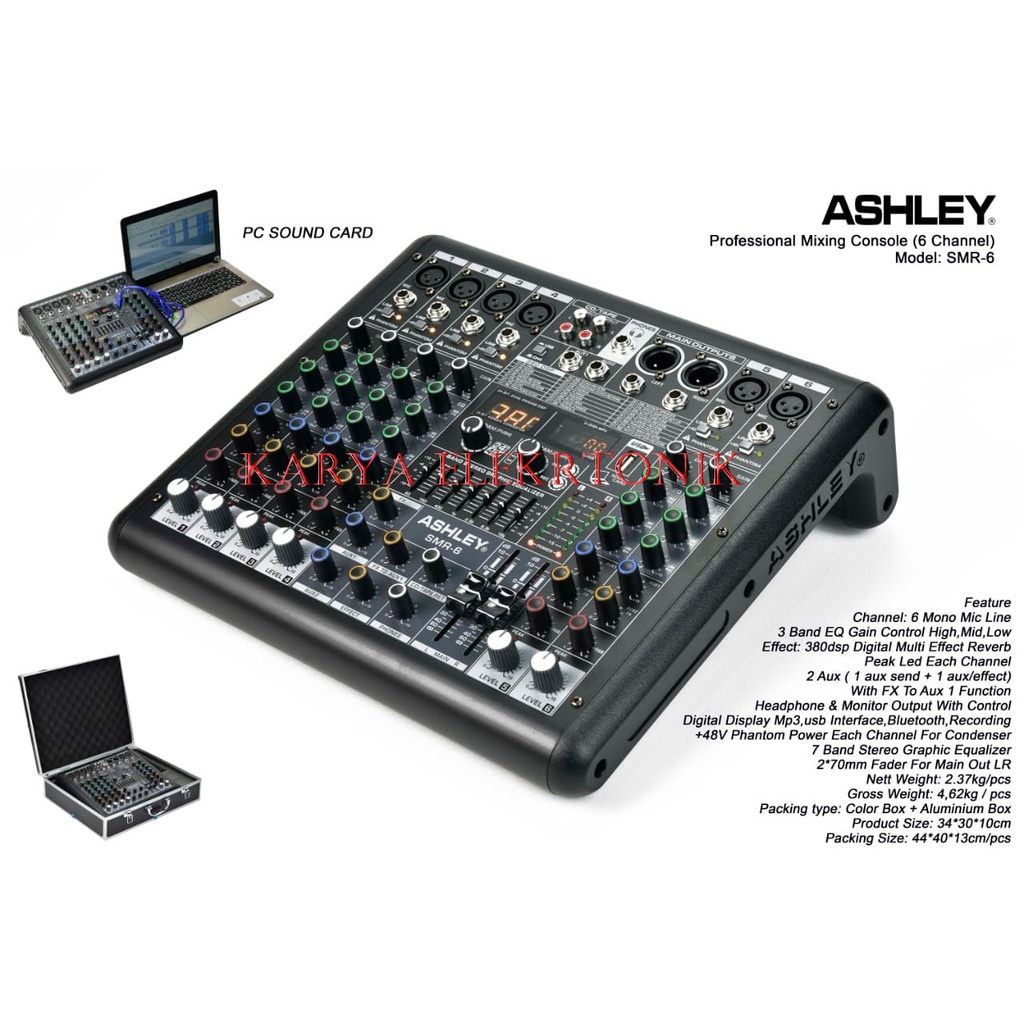 Jual MIXER ASHLEY SMR6 MIXER 6 CHANNEL ASHLEY SMR 6 ORIGINAL ASHLEY SMR6 | Shopee Indonesia